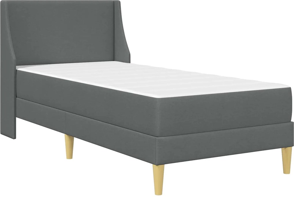 Rám postele s matrací s čelo Šedý 90 x 190 cm Polyester 3414710