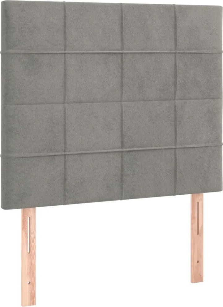 vidaXL Čelo postele s LED 80x5x118/128 cm samet [3122459] Barva: Tmavě moddrá