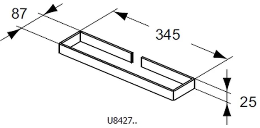 Ideal Standard Adapto - Držák na ručník Cubo 345 mm, Chrom, U8427AA