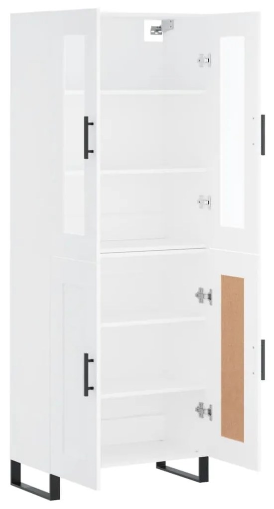 Skříň highboard bílá 69,5 x 34 x 180 cm kompozitní dřevo - Default Title