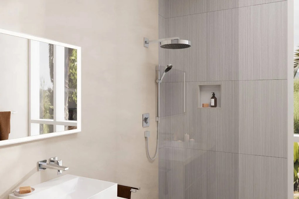 Hansgrohe Rainfinity, sprchová sada 130 3jet s tyčí S Puro 65 cm, chromová, HAN-28745000