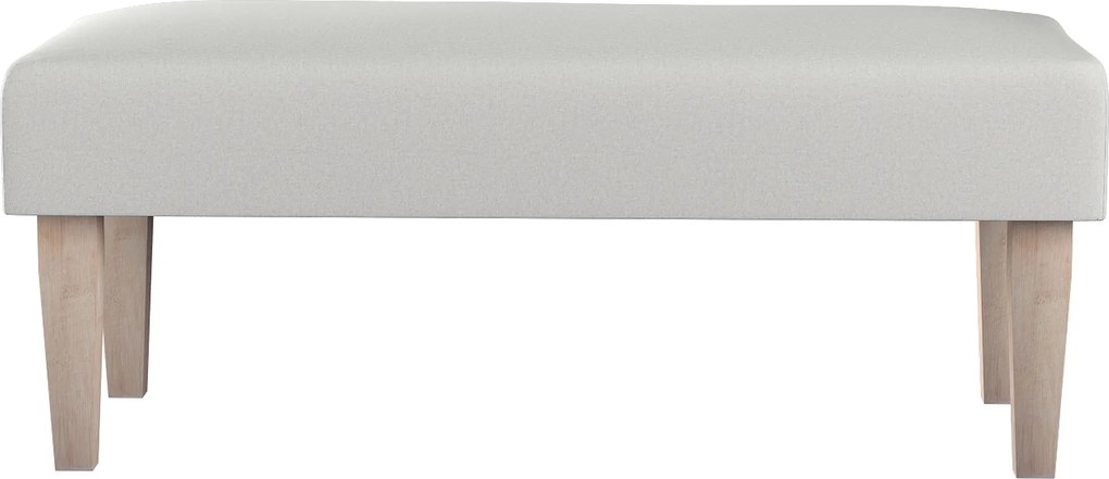 Dlouhá lavička 100x40cm barva šedá látka pletený vzor