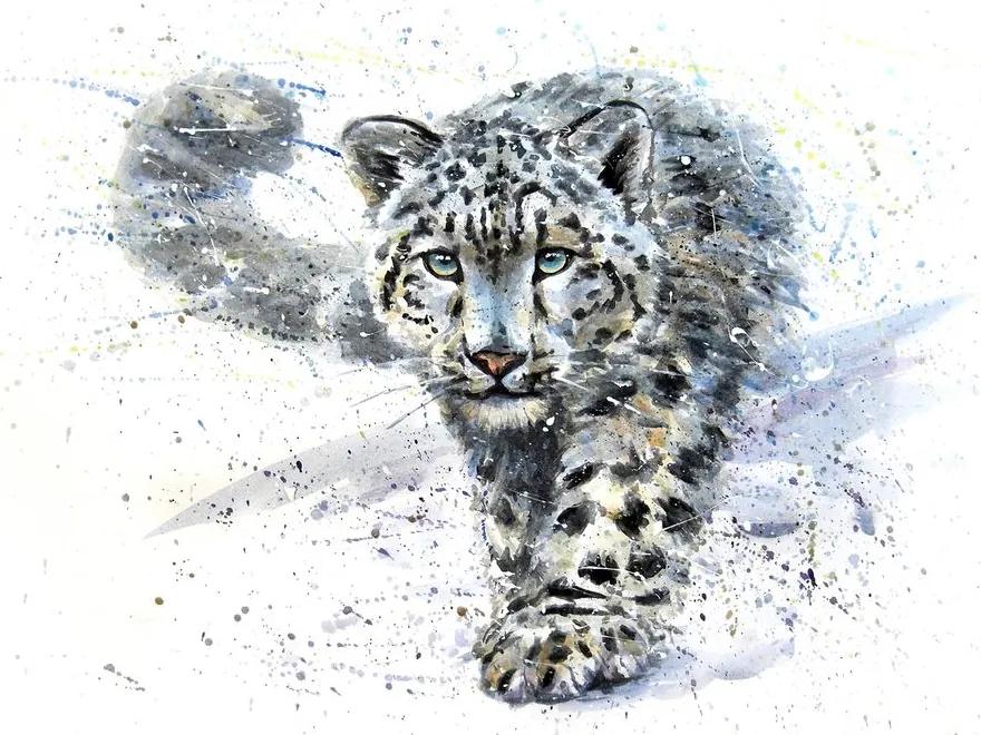Samolepící tapeta kreslený leopard - 150x100 cm