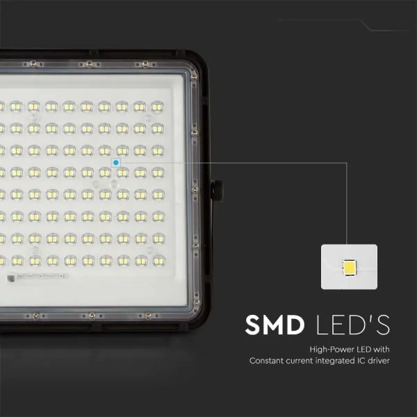 LED Venkovní solární reflektor LED/20W/3,2V 6400K černá + DO