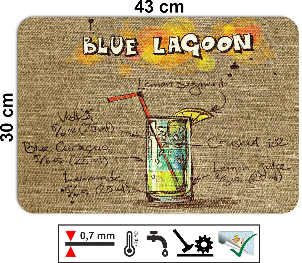 PokojovaDekorace.cz, Prostírání - 019, Blue Lagoon, 43x30cm