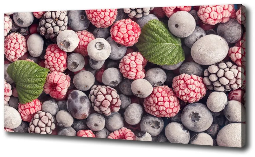 Wallmuralia Foto obraz na plátně Mražené lesní ovoce 100x50