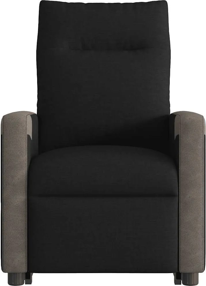 Zvedací polohovací křeslo černé textil 3324092