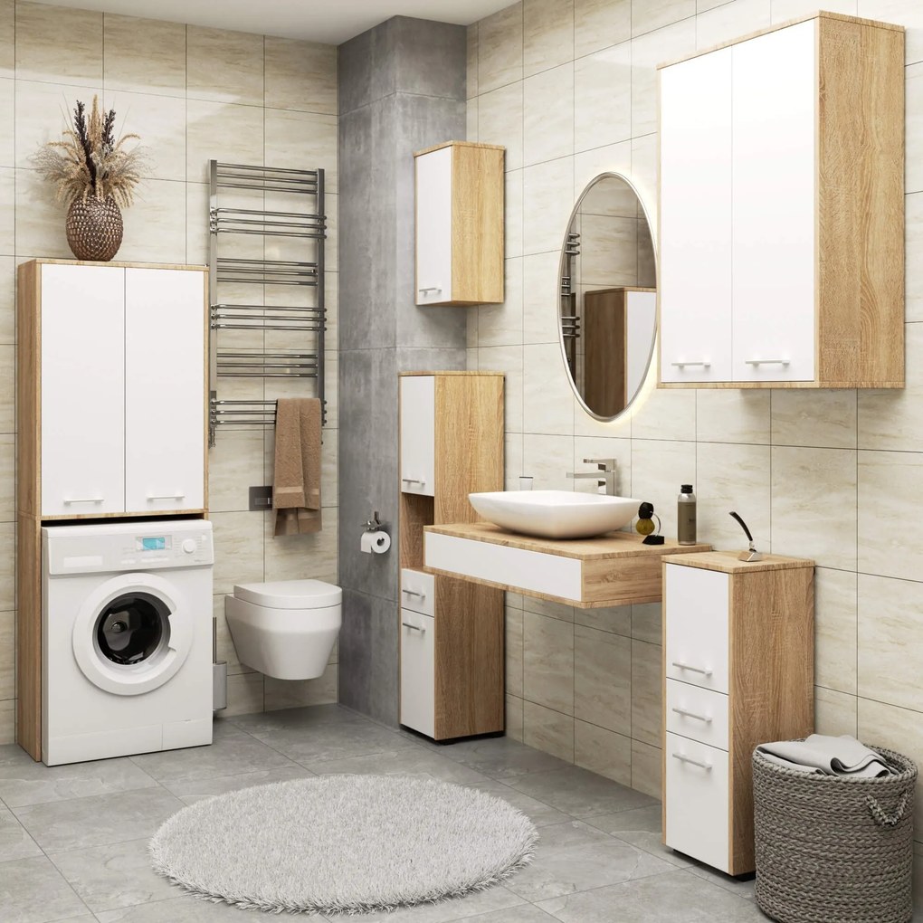 Závěsná koupelnová skříňka Fin W64 2D 64 cm - výběr z 9 provedení