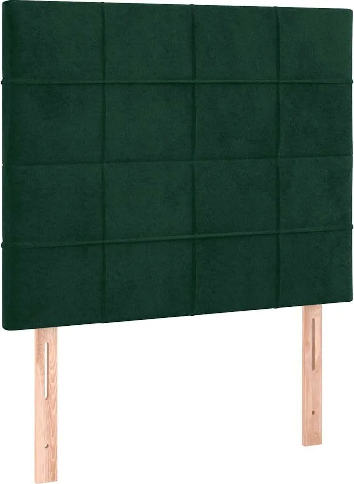 Rám postele bez matrace tmavě zelená 80 x 200 cm samet 3125724