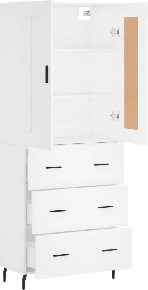 Skříň highboard bílá 69,5 x 34 x 180 cm kompozitní dřevo 3199761