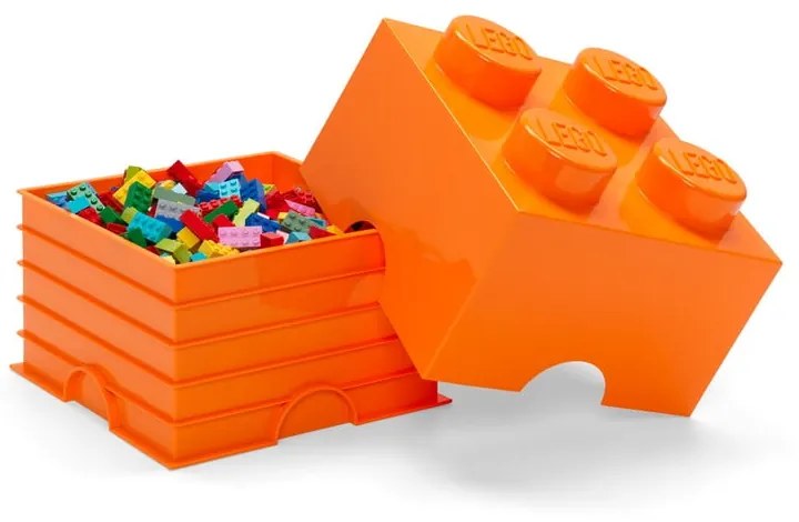 Oranžový úložný box čtverec LEGO®