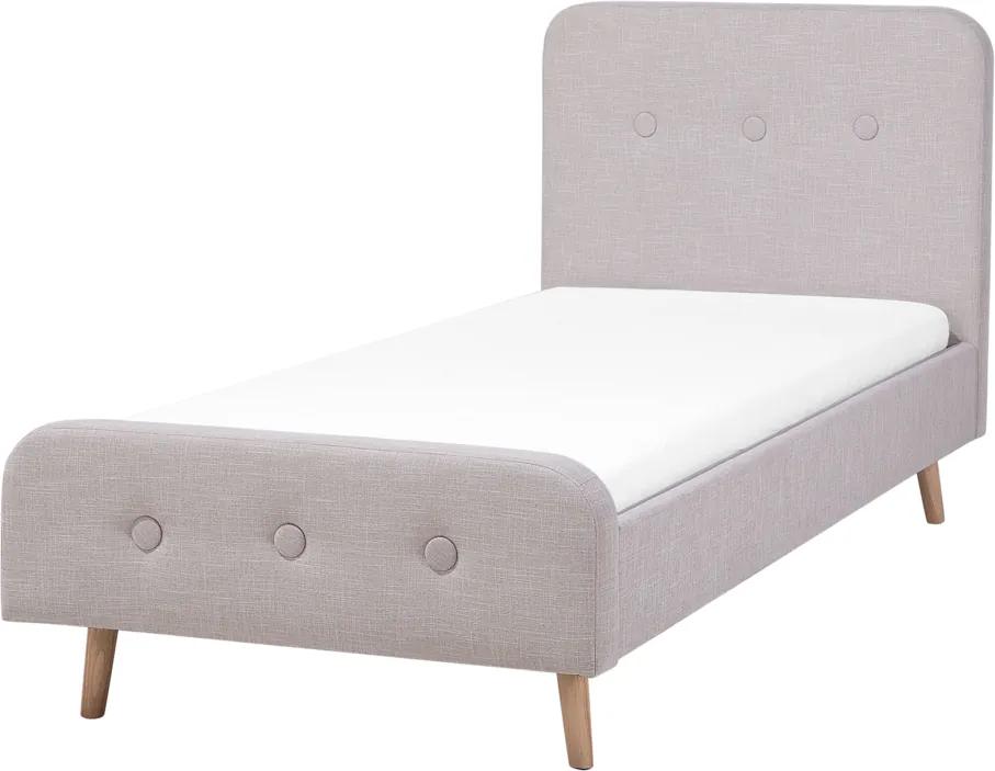 Béžová čalouněná postel 90x200 cm RENNES