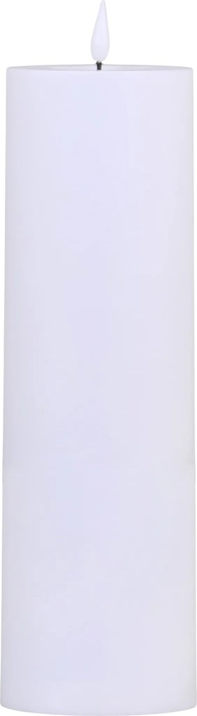 LED veliká sloupová venkovní bílá svíčka Pillar LED – Ø 10*35 cm / 3AAA