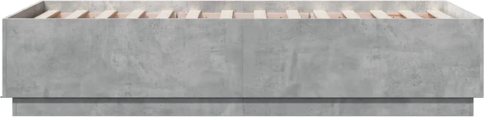 Rám postele s LED osvětlením betonově šedý 75 x 190 cm kompozit 3209670