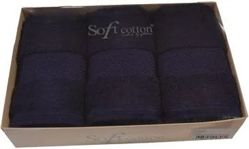 Soft Cotton Dárková sada malých ručníků DELUXE Tmavě modrá (švestka)