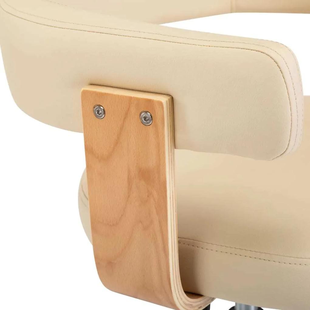 vidaXL Otočné jídelní židle 2 ks ohýbané dřevo a textil [3054896] Barva: taupe