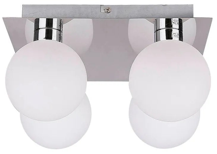 Stropní svítidlo ve stříbrné barvě se skleněným stínidlem 25x25 cm Oden – Candellux Lighting