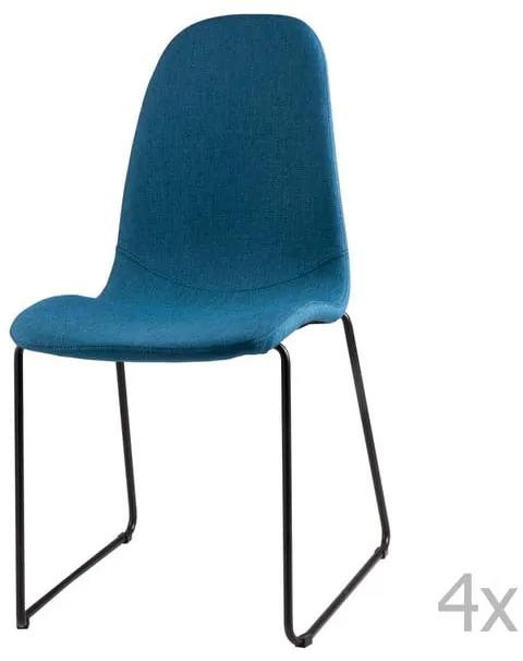 Sada 4 tmavě modrých jídelních židlí sømcasa Helena