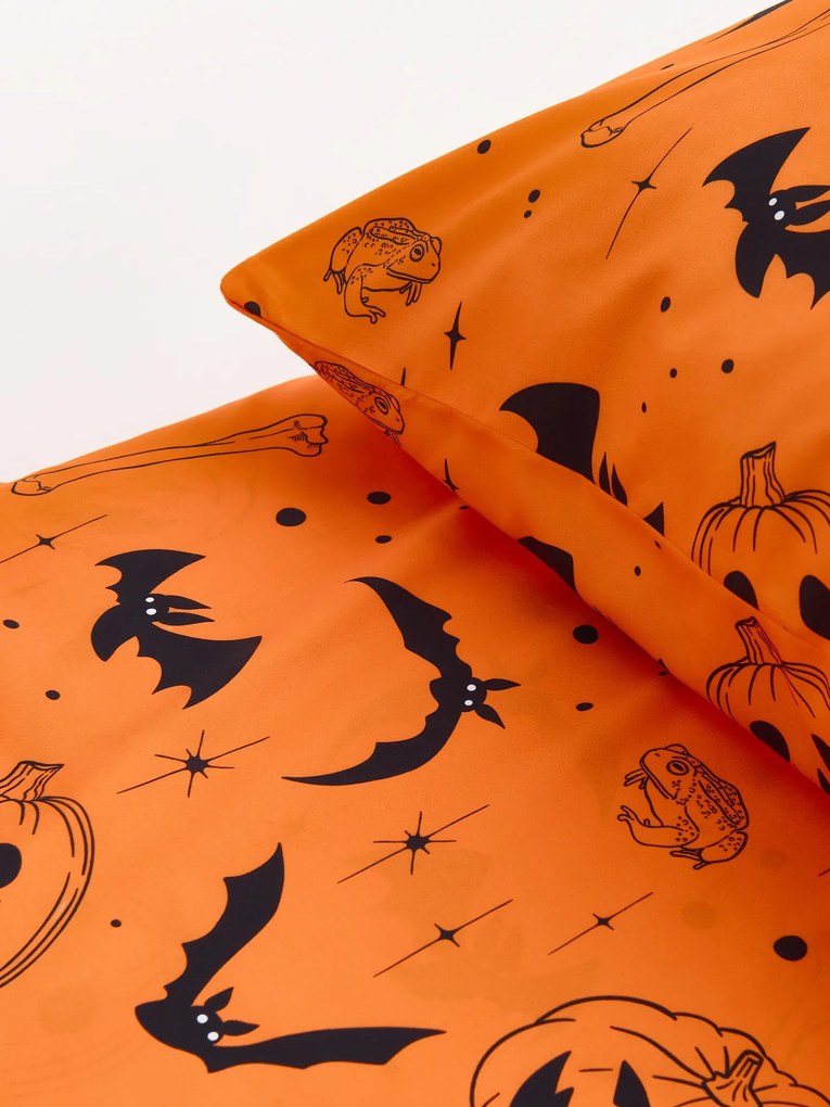 Sinsay - Sada ložního prádla s halloweenským motivem - oranžová