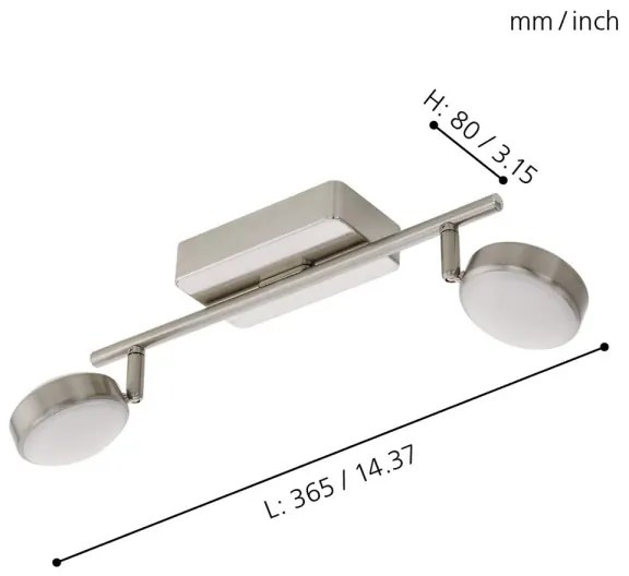 Eglo 97715 - LED RGB Stmívatelné bodové svítidlo CORROPOLI-C 2xLED/5W/230V