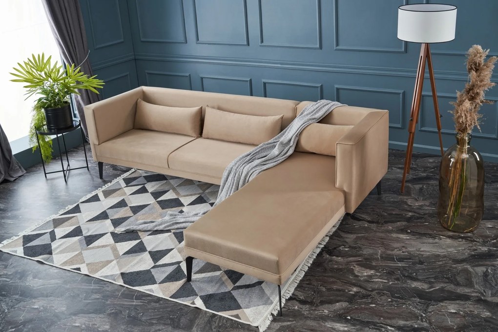 Hanah Home rohová pohovka ARDOSA béžová pravá 825BLC1562