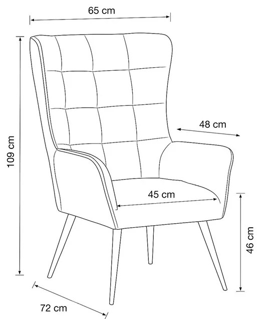 Autronic Relaxační křeslo AK-315 Barva potahu: Modrá