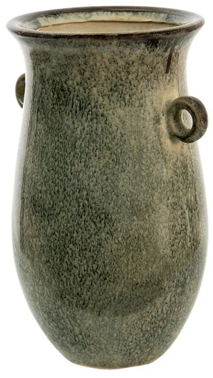Zelená dekorační váza s oušky Riny- 18*14*26 cm – 18x14x26 cm