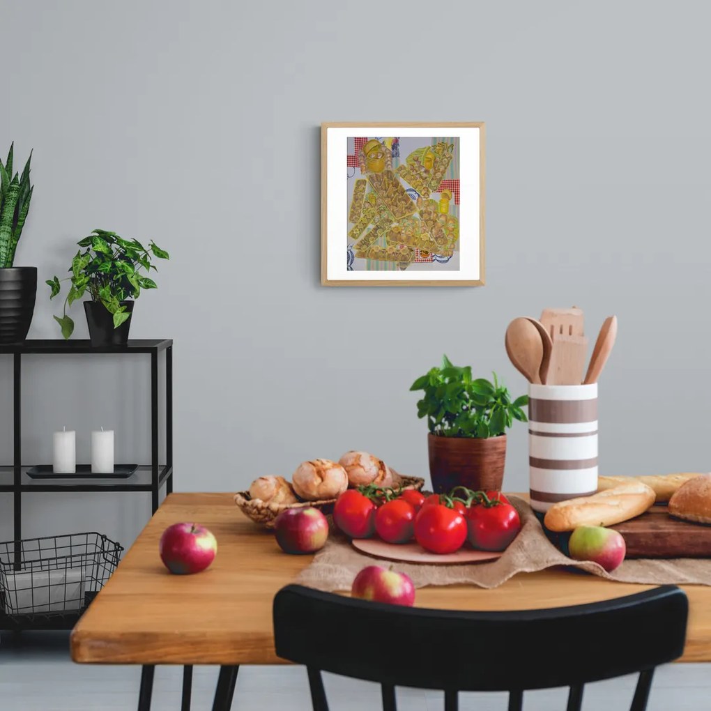 Daniela Krajčová | Obal na vajíčka Rám: Černý, Velikost: 60 x 60 cm
