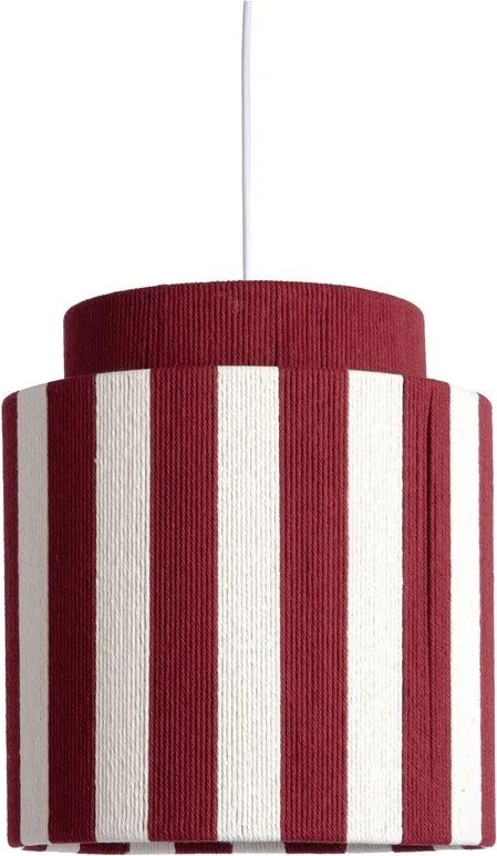 Červené/bílé provazové závěsné svítidlo ø 30 cm Vienna Stripes – Leitmotiv