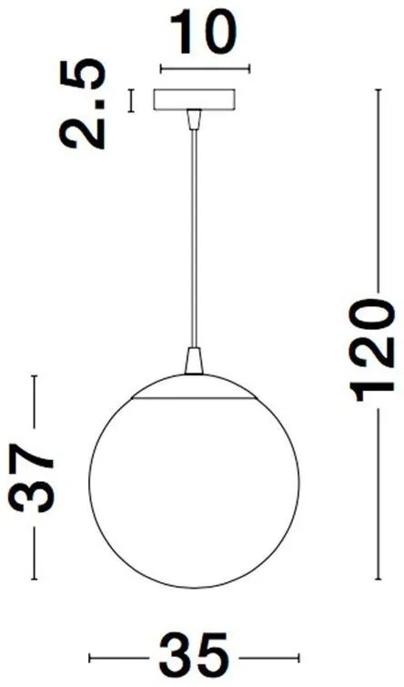 Nova Luce Závěsné svítidlo NAZIO, 35cm, E27 1x12W Barva: Zlatá