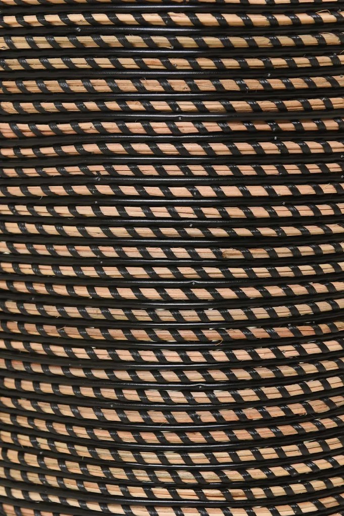 Pokojový květináč MACETA, ratan, 44x74 cm, natur/černá