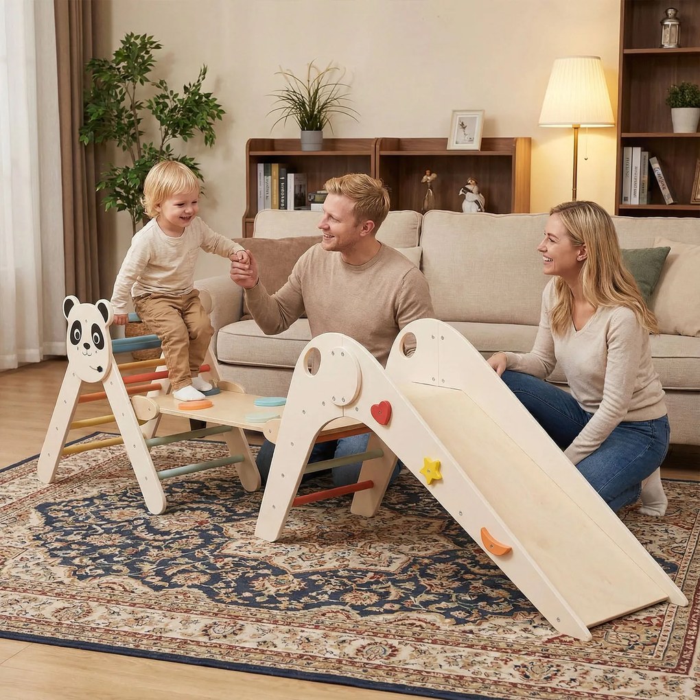 Costway Sada lezeckých trojúhelníků, skládací Montessori lezecká