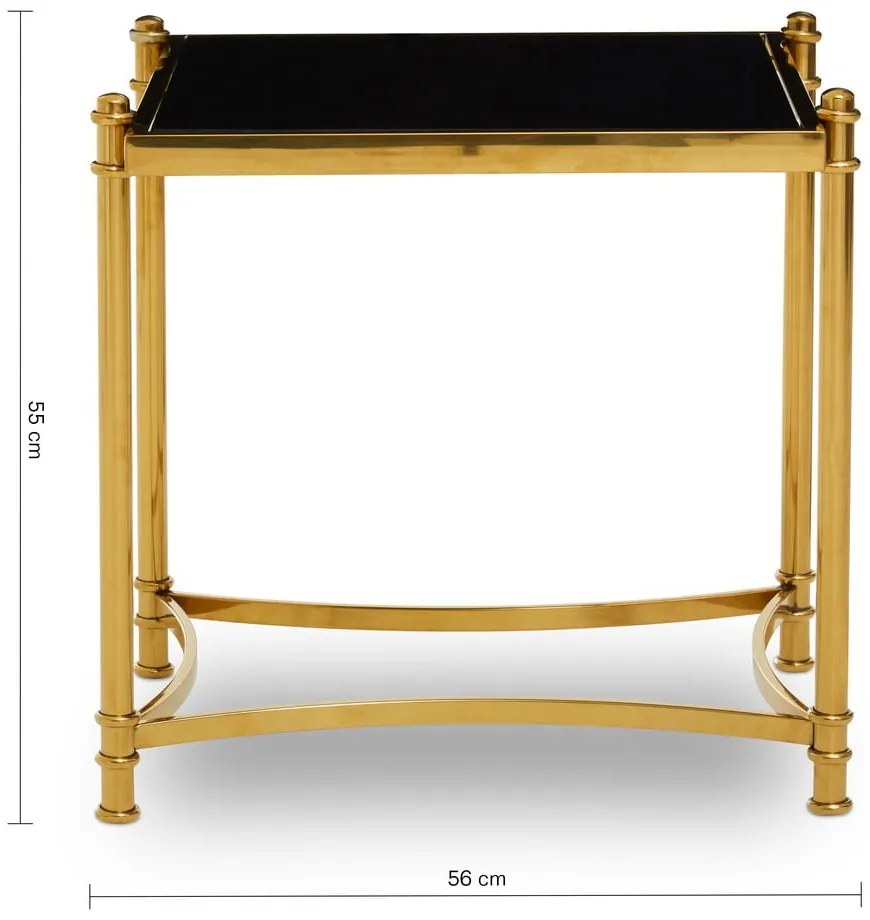 Odkládací stolek se skleněnou deskou 50x56 cm Ackley – Premier Housewares