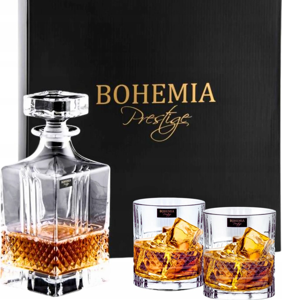 Sada na whisky Bohemia Elegante Sklenice 340 ml Kpl 6 ks Karafa 850 ml