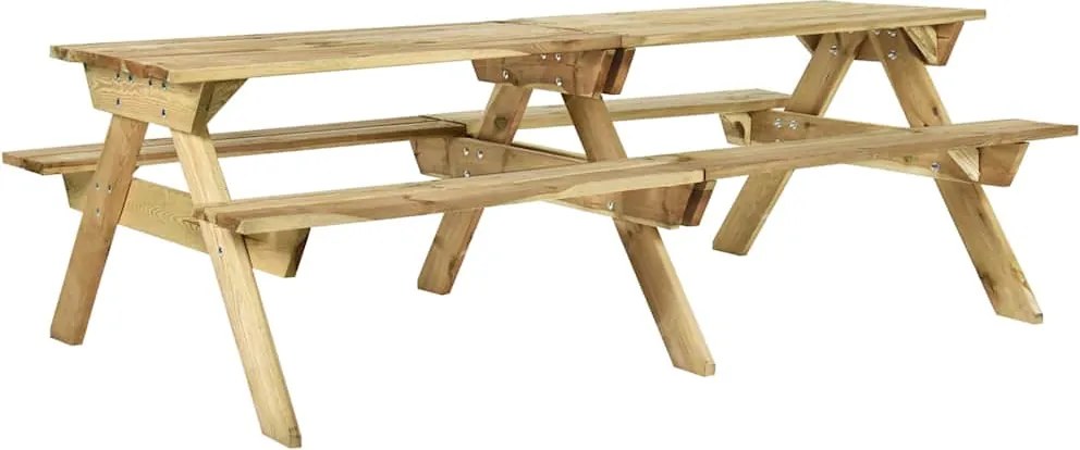 Piknikový stůl a lavice 220x122x72 cm impregnované borové dřevo 318399