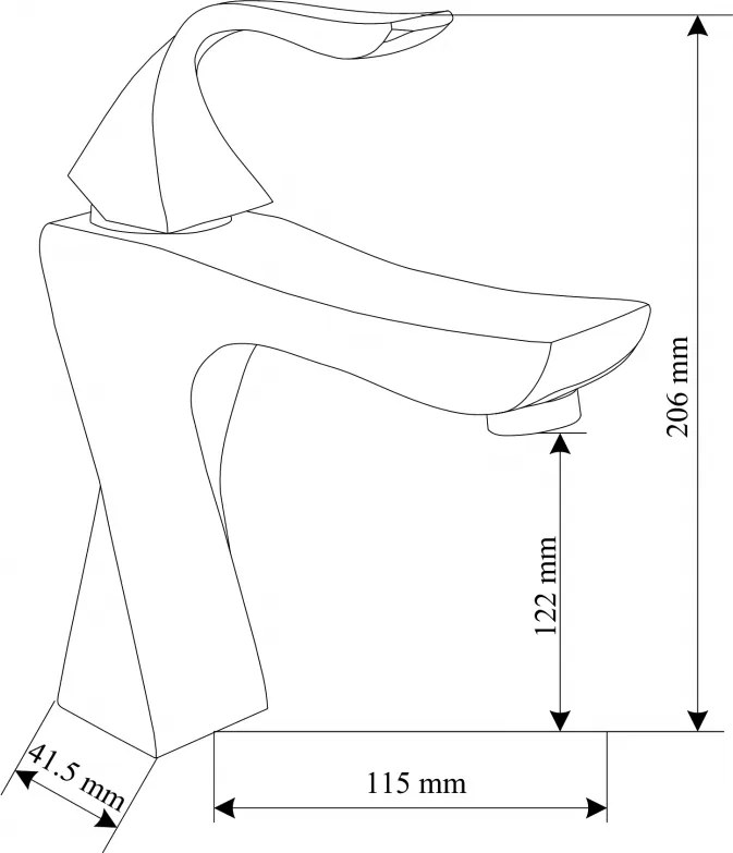 Mexen ESTRELLA - Baterie umyvadlová, Chrom, 72300-00