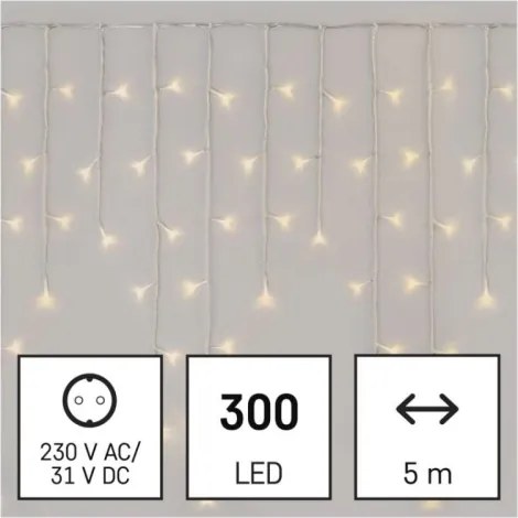 Vánoční osvětlení EMOS D4CW02 ZY1906 LED řetěz krápníky 5m teplá bílá ovladač programy