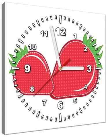 Tištěný obraz s hodinami Jahody 30x30cm ZP4126A_1AI