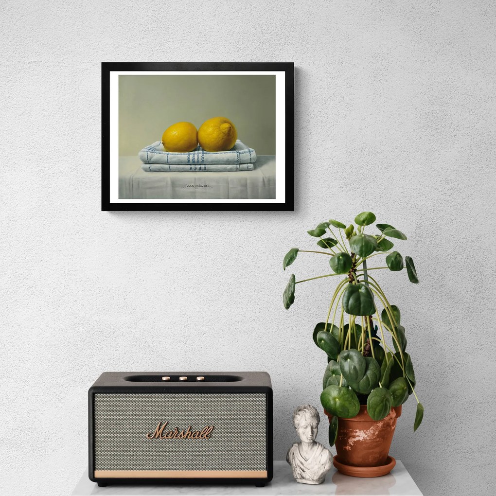 Ivan Martin | Citrony Rám: Černý, Velikost: 30 x 40 cm