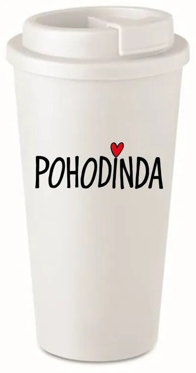 POHODINDA - bílý termohrnek 475 ml