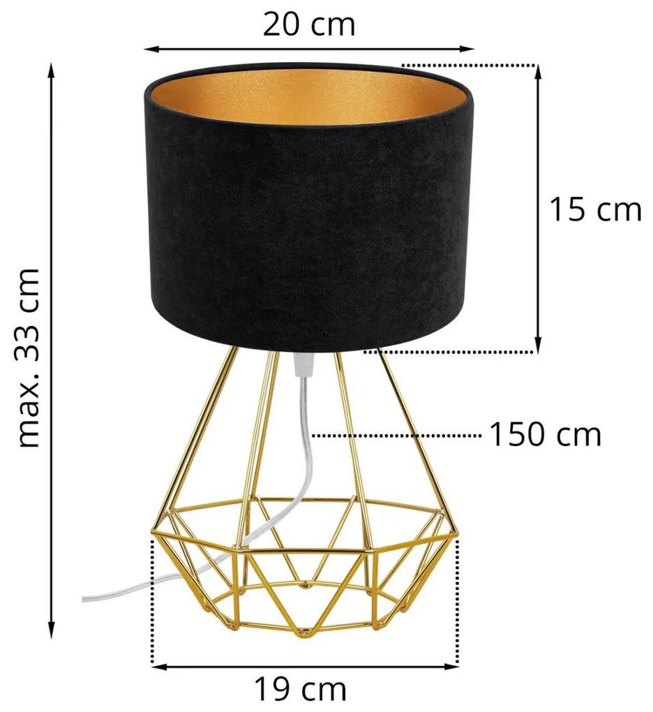 Stolní lampa Mediolan, 1x textilní stínítko (výběr z 10 barev), (výběr ze 4 barev konstrukce), g