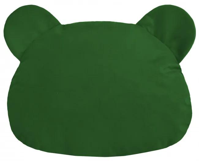 Polštář Teddy Tmavě Zelený - plyš