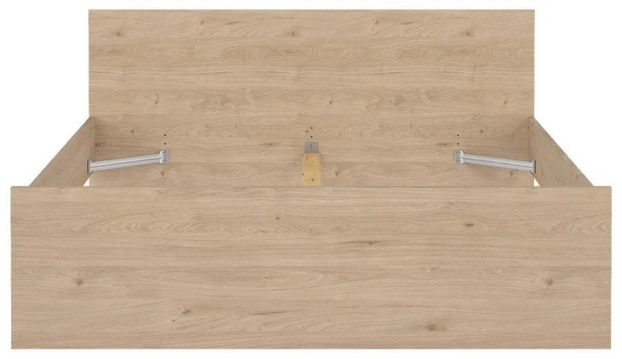 Dvoulůžková postel v dekoru dubu bez roštu 180x200 cm v přírodní barvě Naia – Tvilum