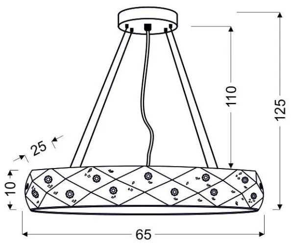 Lustr na lanku GLANCE 5xG9/40W/230V