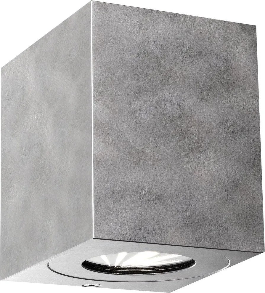 NOR 49711031 Venkovní nástěnné svítidlo Canto Kubi 2 2x5W LED galvanizovaná ocel čirá - NORDLUX