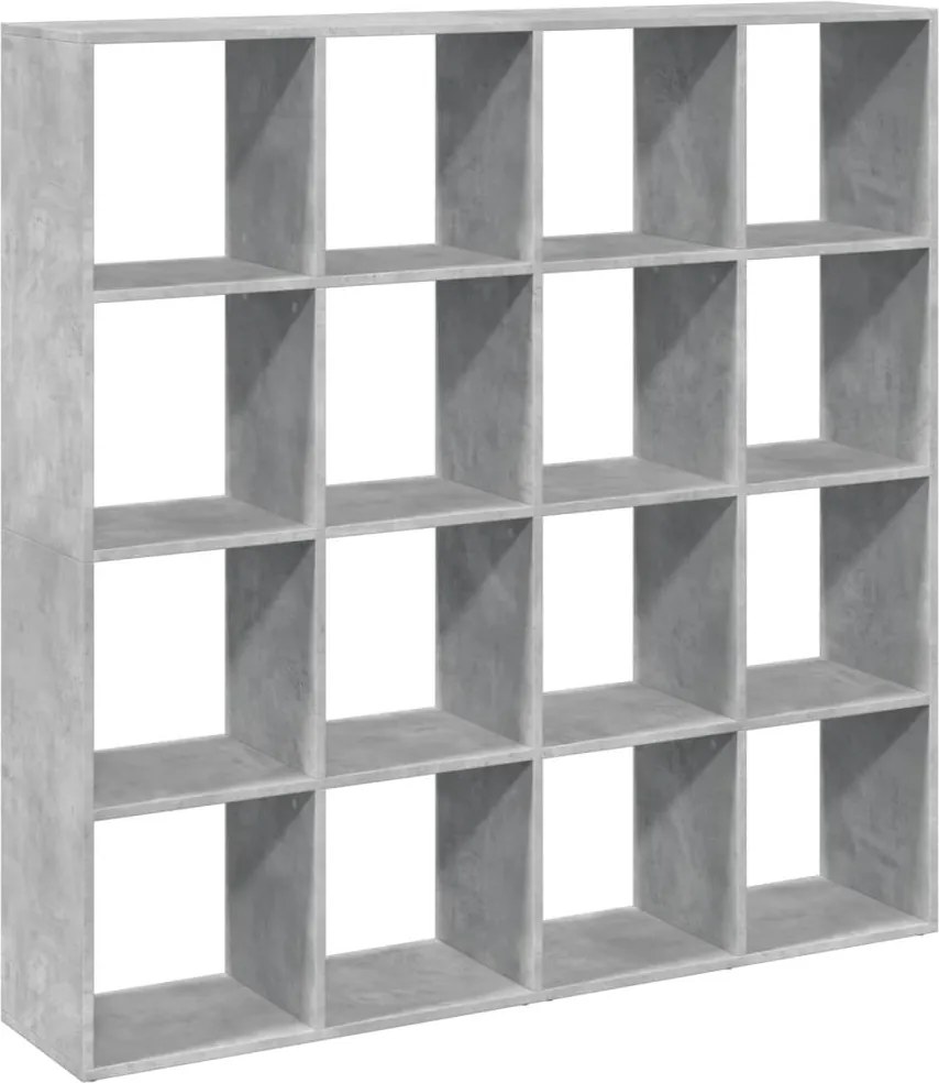 Knihovna betonově šedá 137,5 x 29 x 137,5 cm kompozitní dřevo 3310292