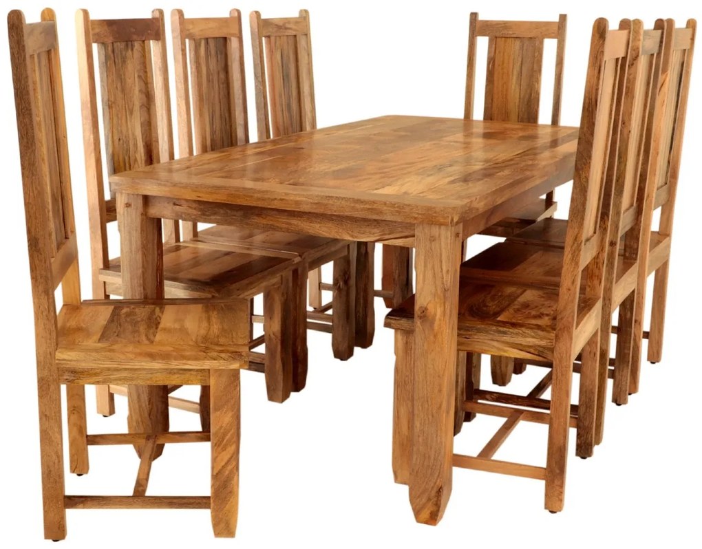 furniture-nabytek.cz - Jídelní set pro 8 osob z mangového dřeva