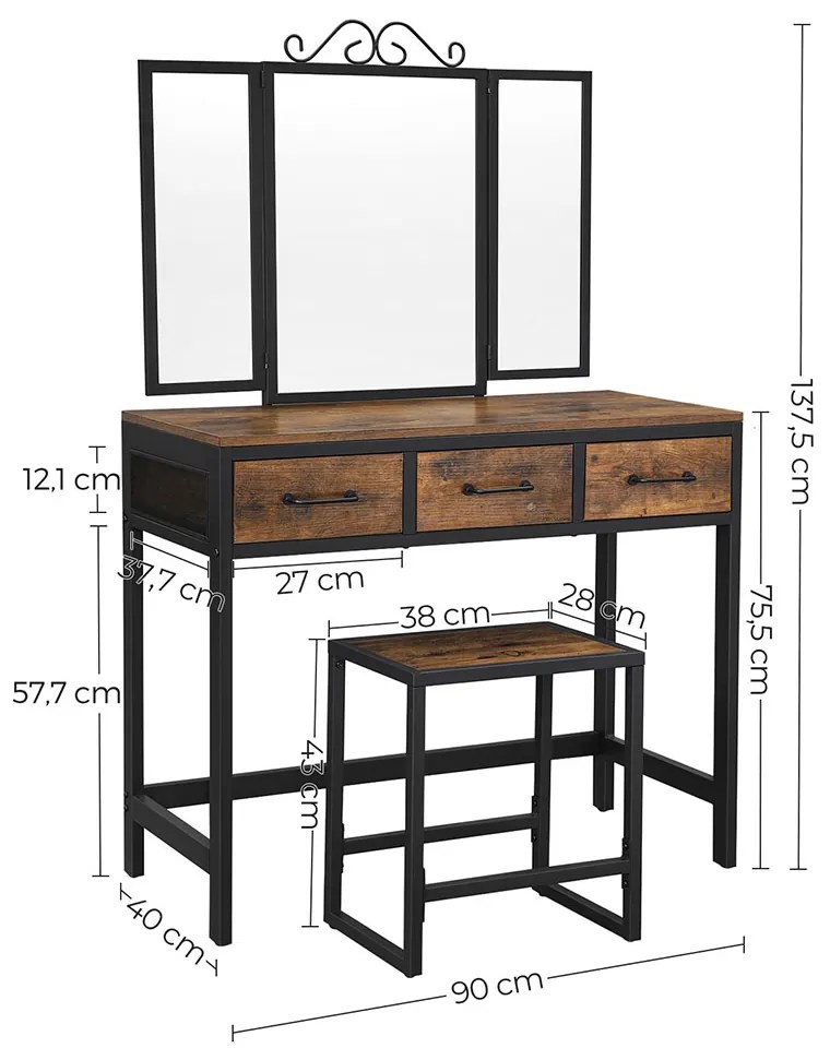 Toaletní stolek Emilie du Chatelet
