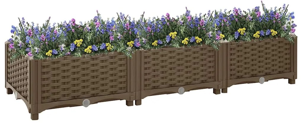 Vyvýšený záhon 120 x 40 x 23 cm polypropylen 316513