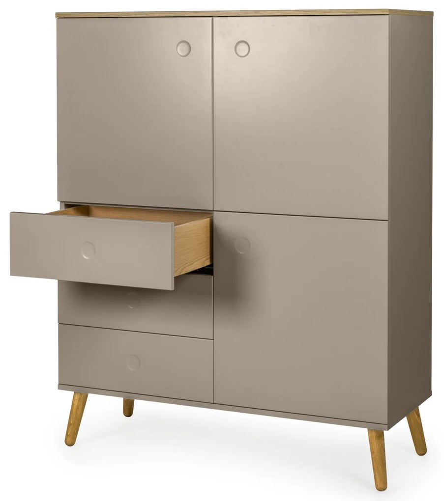 TENZO Dřevěný kabinet DOT hnědý 137x109cm 9001666663